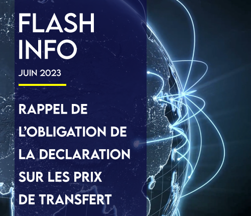 Rappel de l'obligation de la déclaration sur les prix de transfert - Cacoges